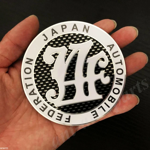 METAL JAF JAPAN Automobile Federation JDM Car Trunk Badge Decal Sticker ...