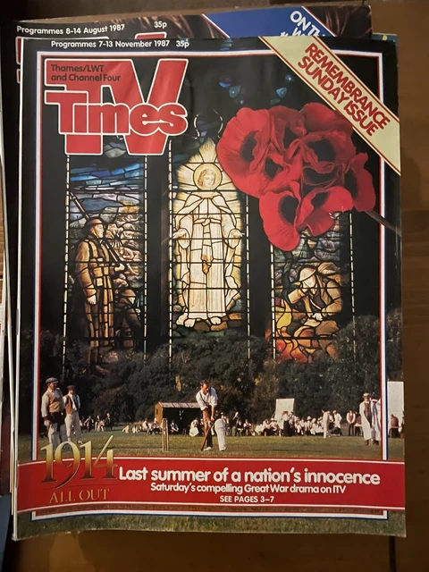 TV TIMES MAGAZINE. 7-13 Nov 1987. Remembrance Sunday. Copy Cats ...