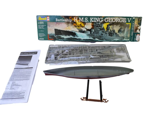 BATTLESHIP H.M.S. KING George V Schlachtschiff Krieg Modellbausatz ...