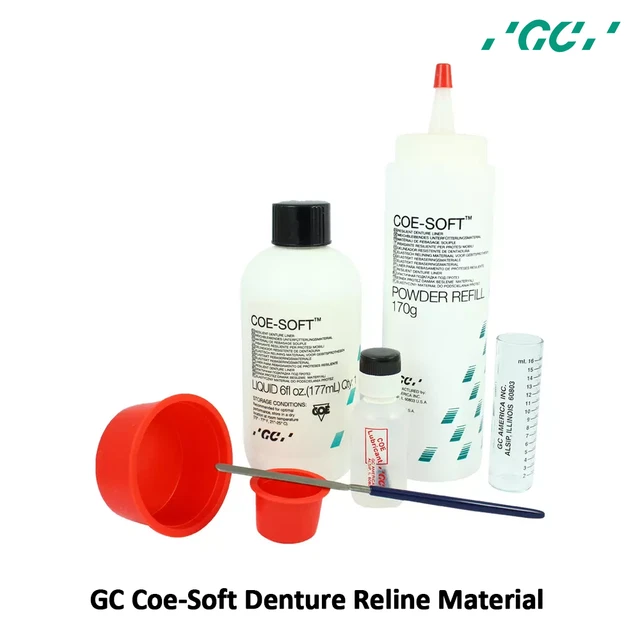 DENTAL RESILIENT SELF Cure Temporary Liner GC Coe-Soft Denture Reline ...