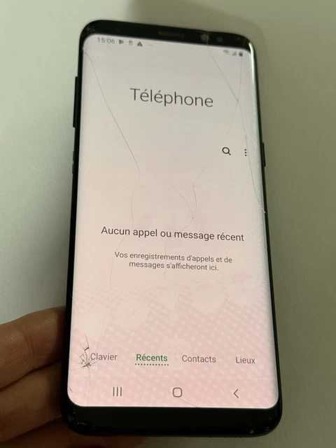 SAMSUNG GALAXY S8 (SM-G950U1) - Cassé abimé - Partiellement fonctionnel ...