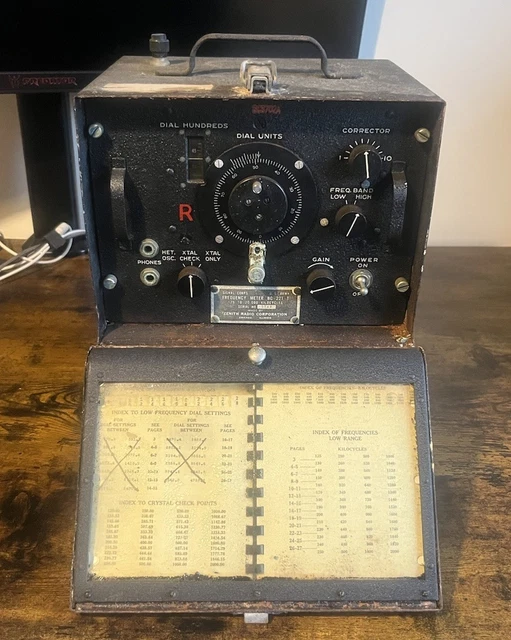RARE US ARMY Signal Corps Frequency Meter BC 221-T Zenith Radio Corp ...