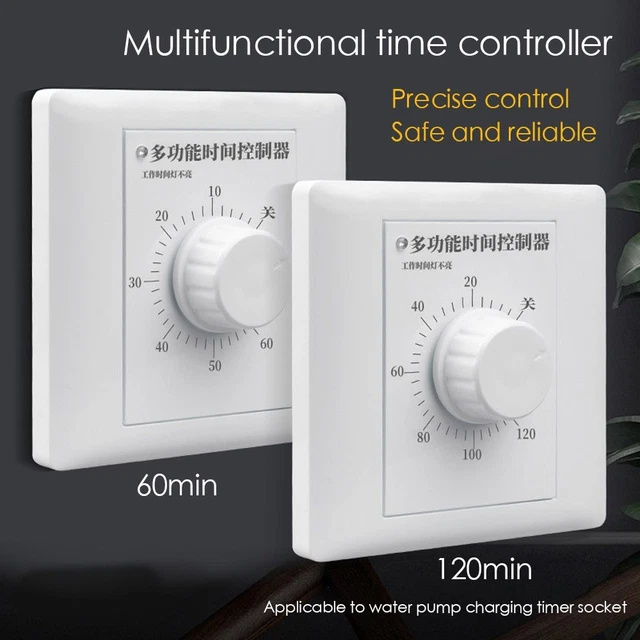 MECHANICAL COUNTDOWN 60/120 Min Time Control Interruptor Timer Switch ...