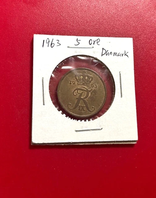 1963 5 ORE Danmark Pièce - Belle Pièce Du Monde !!! EUR 4,19 - PicClick FR