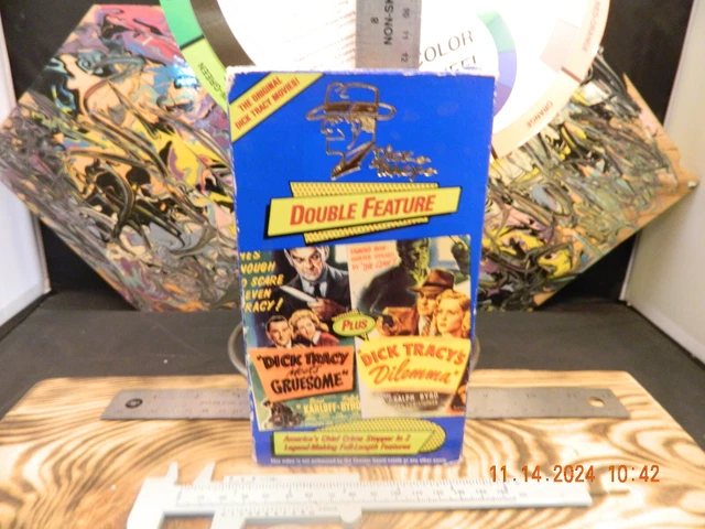 DICK TRACY DOUBLE Feature VHS 1947 Features 1990 Release tested working ...