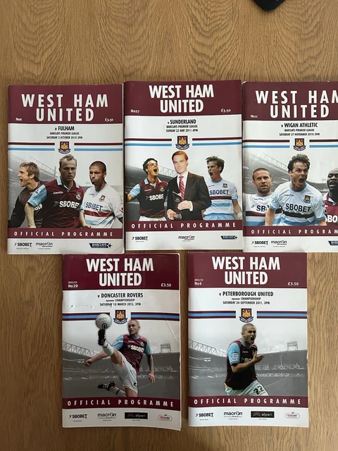 7 X WEST Ham United home programmes 2012-13 £3.30 - PicClick UK