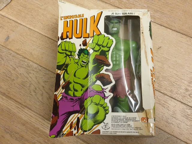 ANCIENNE FIGURINE VINTAGE HULK MEGO 1978 grand format BOITE BOX ...