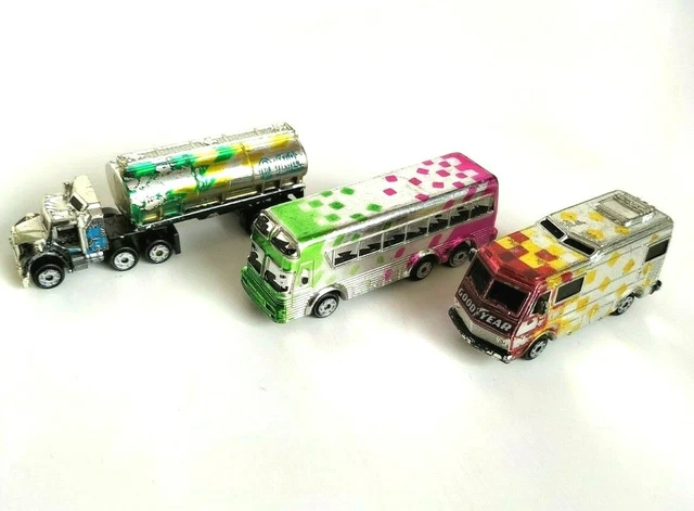 MICRO MACHINES CLASSY Chromers Semi Truck Tour Bus RV Set Vintage 1980 ...