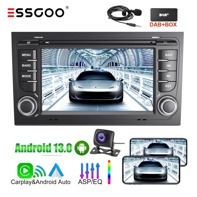 DAB+ 7& ANDROID13 Autoradio Carplay GPS RDS NAVI Caméra Pour Audi A4 S4 RS4 B6 8E EUR 216,80 ...