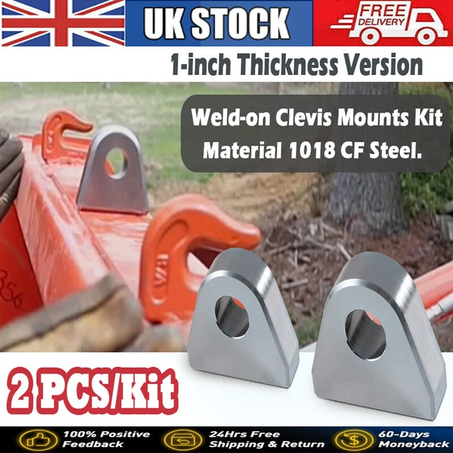 PAIR OF 1& Thickness Base Steel Part Weld on Recovery Shackle Clevis ...