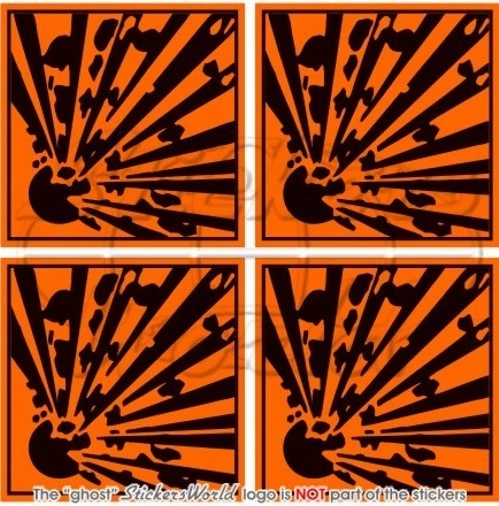 EXPLOSIVE EXPLOSION DANGER Symbol Safety Warning Sign 50mm Stickers ...