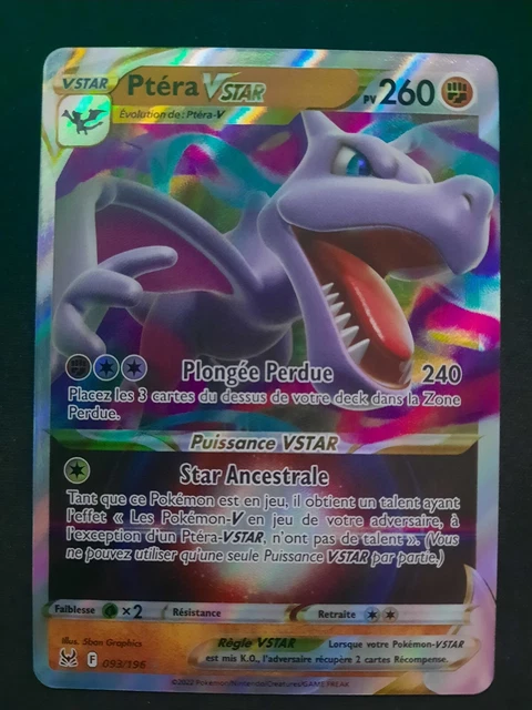 CARTE POKÉMON PTERA Vstar 093/196 Origine Perdue Eb11 FR NEUF EUR 5,50 ...
