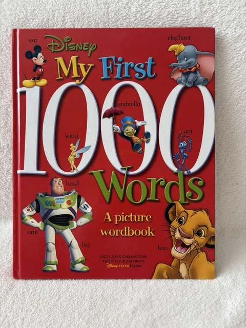 DISNEY MY FIRST 1000 Words Language Learning Book Illustrated Excellent ...