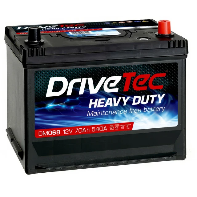 DRIVETEC CAR BATTERY DM068 12V 70Ah 540A B9 Fits BMW Glas 3000 V8 2600 ...