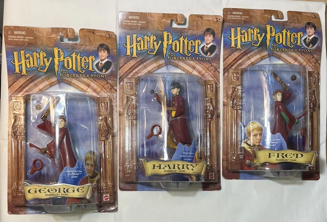 VINTAGE MATTEL HARRY Potter Sorcerers Stone Quidditch Team Set MOC action Figure £55.65 ...