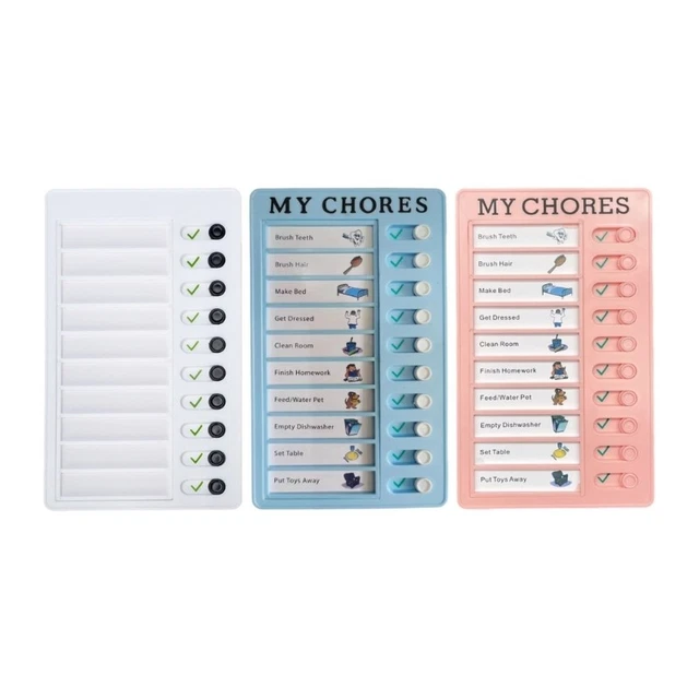 DAILY ROUTINE CHART for Kid Reusable Visual Schedule Board Time ...
