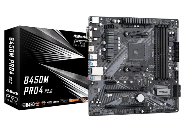 ASRO B450M PRO4 R2.0 B450 Motherboard £116.21 - PicClick UK