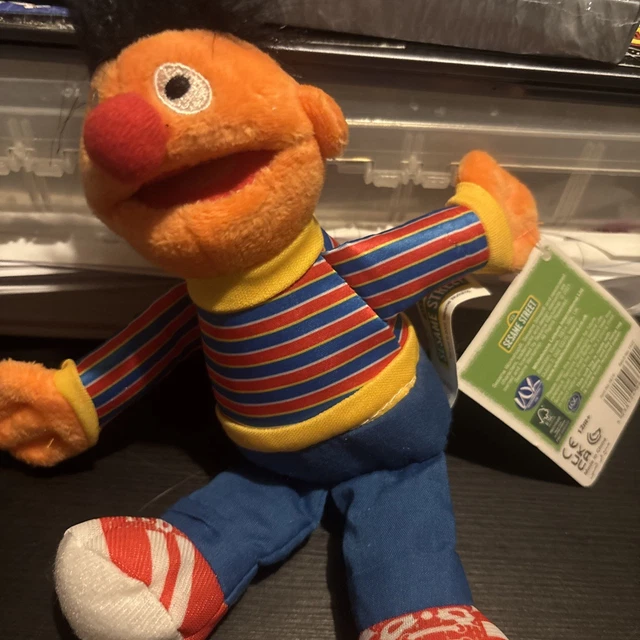 SESAME STREET ERNIE PLUSH KEYRING KEYCHAIN SOFT TOY BAG CHARM PRAM COT ...