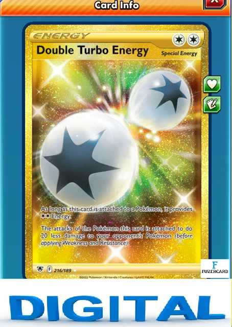 DOUBLE TURBO ENERGY Gold Rare Astral Radiance ONLINE DIGITAL CARD ...