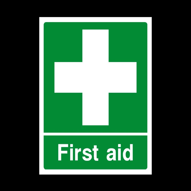First Aid Emergency Notice Plastic Sign Or Sticker A6 A5 A4 Faid22