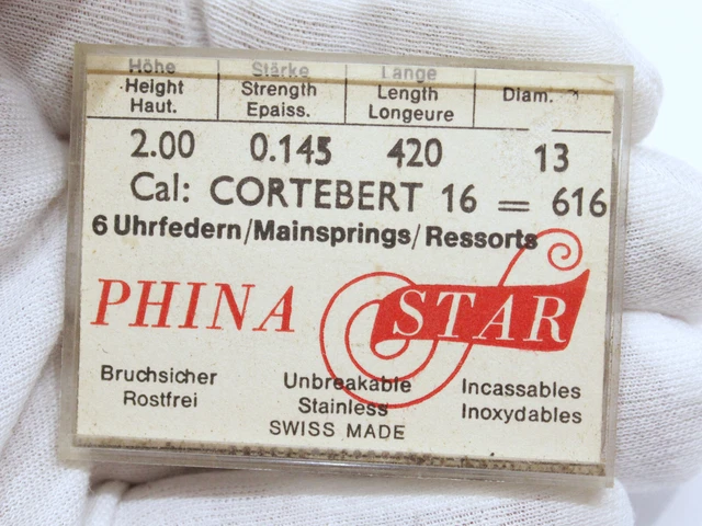 OROLOGIO DA TASCA svizzero vintage Cortebert 616 molle principali x 6 N ...