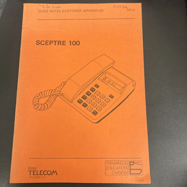 BT GUIDE NOTES Sceptre 100 British Telecom Manual Book £9.50 - PicClick UK