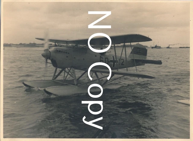 PHOTO WW2 HEINKEL HE 60 Marine hydravion escadron M II en association ...