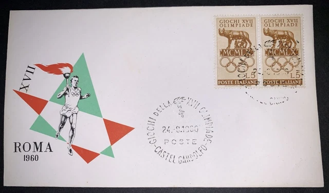 1960 ROME OLYMPICS - 24/08/1960 Olympic Post Offices - Castel Gandolfo ...