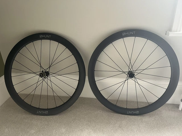 HUNT 50 CARBON Disc Road Wheelset Shimano Freehub £220.20 - PicClick UK