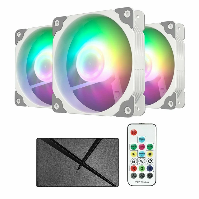 3 PACK 120MM ARGB LED Computer Case Fan for PC CPU Cooling Addressable ...