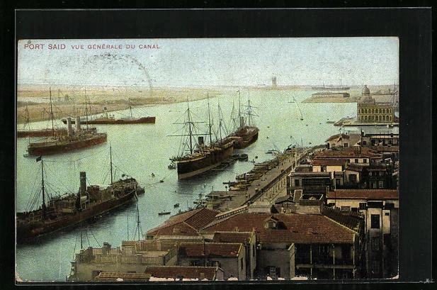 CPA PORT SAID, Vue Generale du Canal 1911 EUR 5,00 - PicClick FR