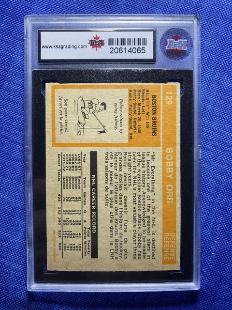 BOBBY ORR 1972-73 O-Pee-Chee OPC Boston Bruins NHL Hockey Card #129 KSA ...