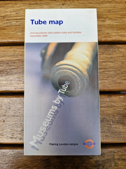 LONDON UNDERGROUND TUBE Map Journey Planner September 2000 - Museums ...