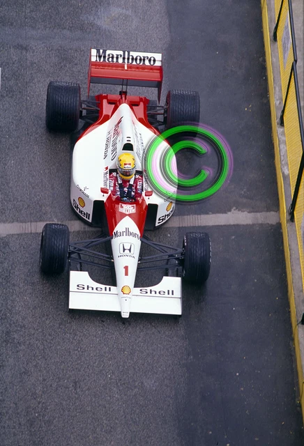 ORIGINAL 35MM RACING Slide F1, Ayrton Senna - McLaren 1991 San Marino ...