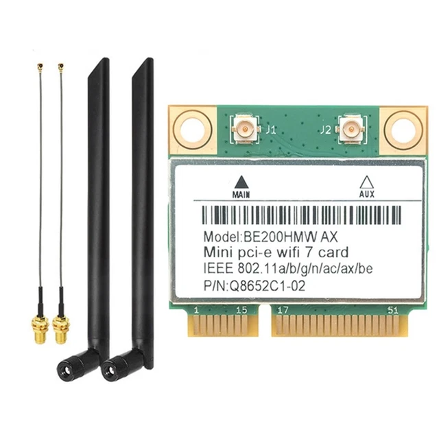 WIFI 7 PCI-E WiFi Card BE200 BE200HMW 8774Mbps 2.4G/5G/6Ghz for Bluetooth 56877 $53.00 - PicClick AU