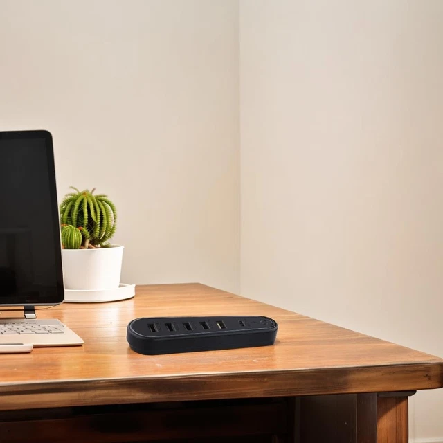 6 PORT USB Hub für PS5 Pro Slim mit effizientem Laden und ...