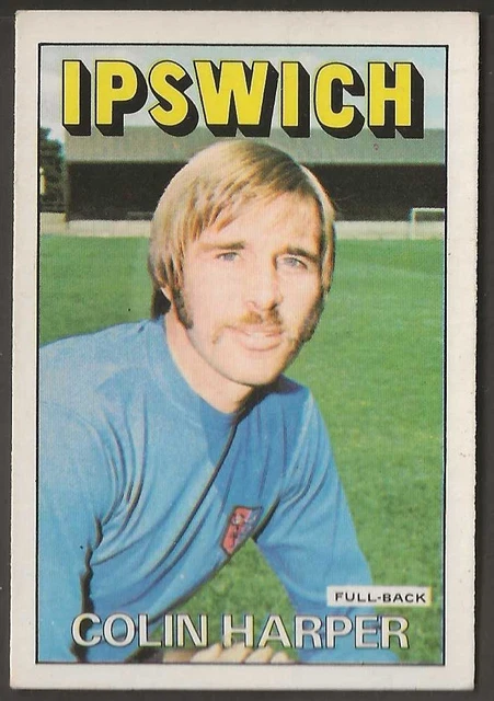 A&BC-FOOTBALL 1972 ORANGE/RED Back-#201- Ipswich Town - Colin Harper £2 ...