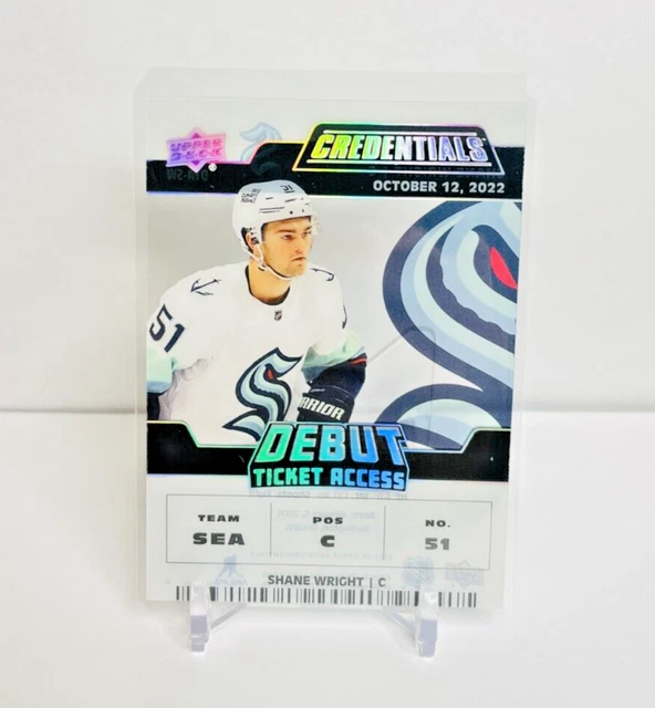 2022-23 UD CREDENTIALS Shane Wright Rookie Debut Ticket Access Clear ...