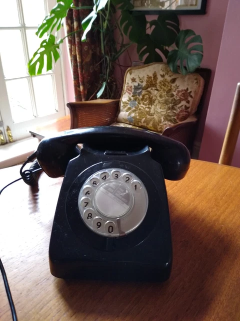 GPO RETRO VINTAGE rotary dial black old fashioned telephone 1970s £35. ...