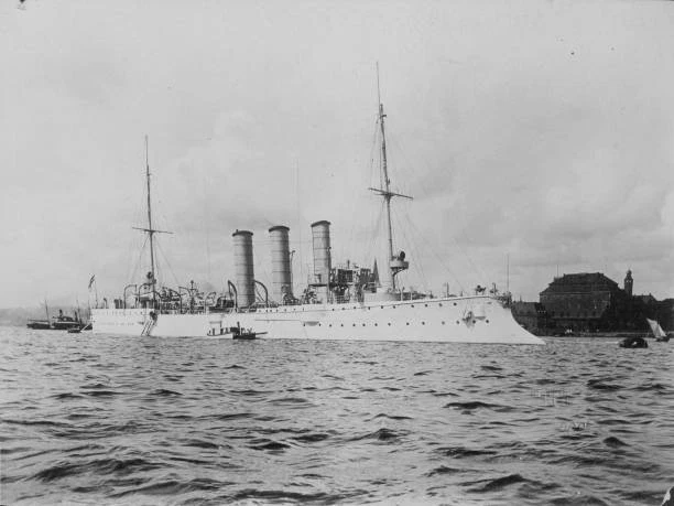 GERMAN BREMEN CLASS light cruiser vessel, active during World War Old ...