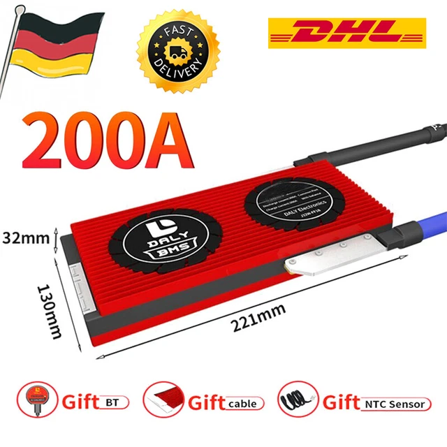 DALY SMART 4S 12V 200A LiFePO4 Bluetooth BMS Common Port with Balanced/DE Stock EUR 153,90 ...