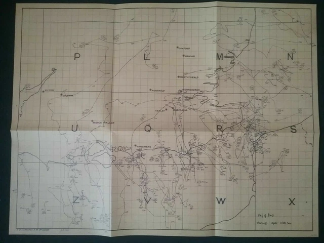 1940 WW2 OPERATION Plot Map Of Enemy Raids From Day Before Battle Of ...