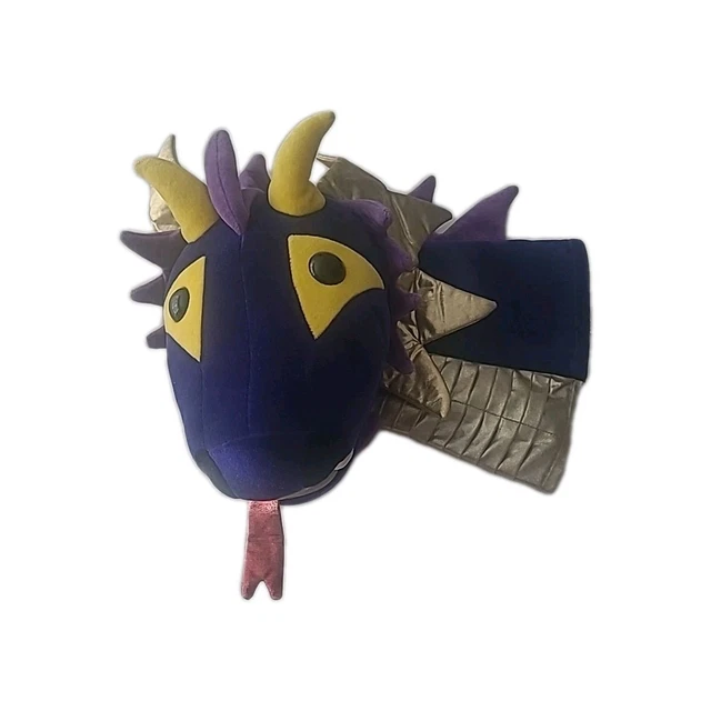 VINTAGE 1998 MANHATTAN Toy Zog Zylon Dragon Puppet Plush Purple Silver ...