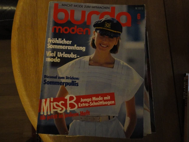BURDA MODEN 6 Juni 1984 mit Schnittmuster & Anleitung Mode Heft vintage ...