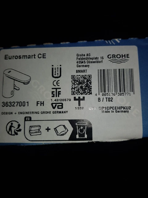 ROBINET MITIGEUR Ir Grohe Eurosmart 36327001 Neuf EUR 1,00 - PicClick FR