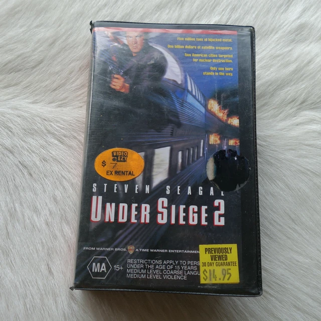 STEVEN SEAGAL UNDER SIEGE 2 Movie 1995 Clamshell Vhs Steven Seagal 90s ...