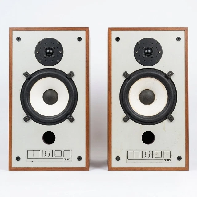 MISSION 710 VINTAGE Bookshelf Speakers Pair Made in UK Refoamed & Fully ...