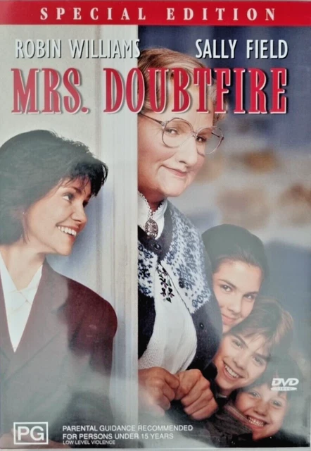 MRS DOUBTFIRE (DVD, 1993) Robin Williams, Sally Fields, Pierce Brosnan ...