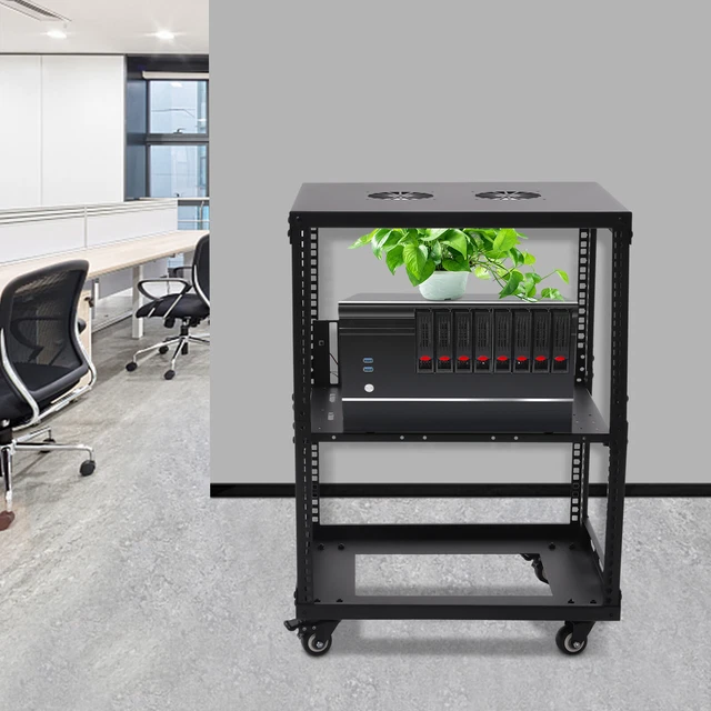 OPEN FRAME SERVER Rack Network Server Rack 12U 4 Post 19.7" Iron Relay ...