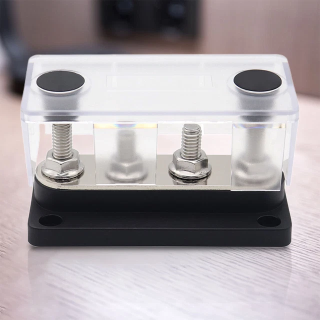 150A BUSBAR TERMINAL Block 48V Bus Bar Board 4 voies 5/16 goujons pour ... 150A BUSBAR TERMINAL Block 48V Bus Bar Board 4 voies 5/16 goujons pour ...
